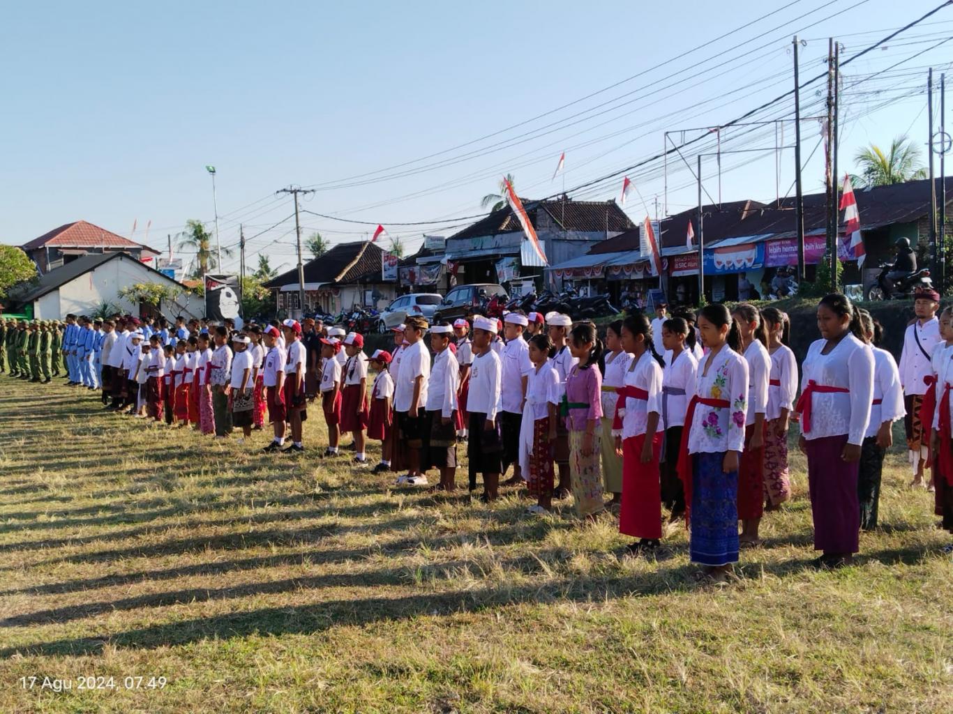 UPACARA PERINGATAN HUT RI ke 79 di DESA PANJ BERLANGSUNG KHUSUK ...